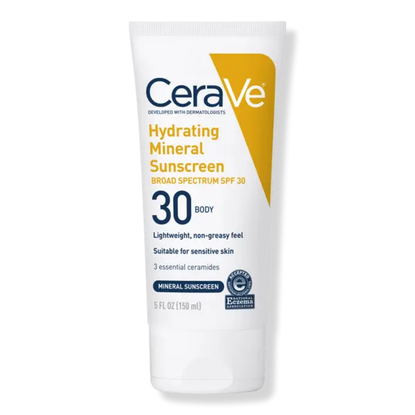 Cerave Hydrating Mineral Sunscreen Spf 30 Body Lotion