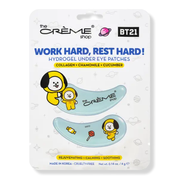 THE CREME SHOP Work Hard, Rest Hard! Bt21 Chimmy Hydrogel Under Eye Patches