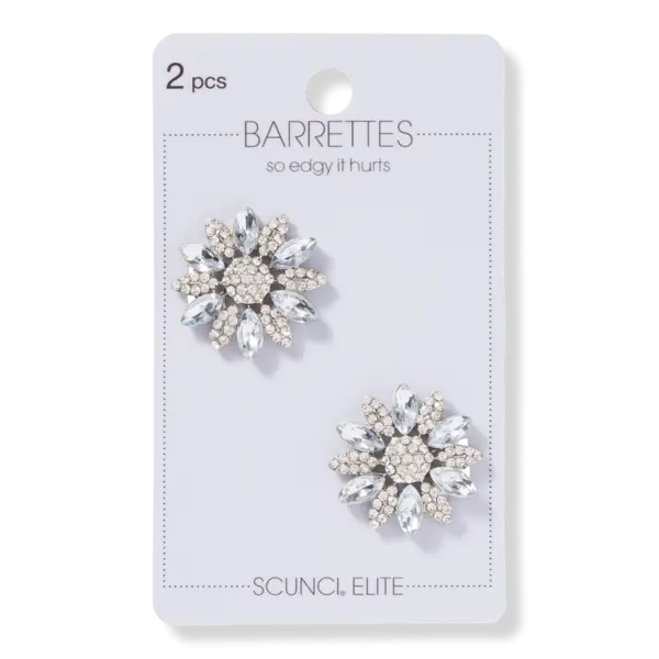 SCUNCI Crystal Stone Barrette Set
