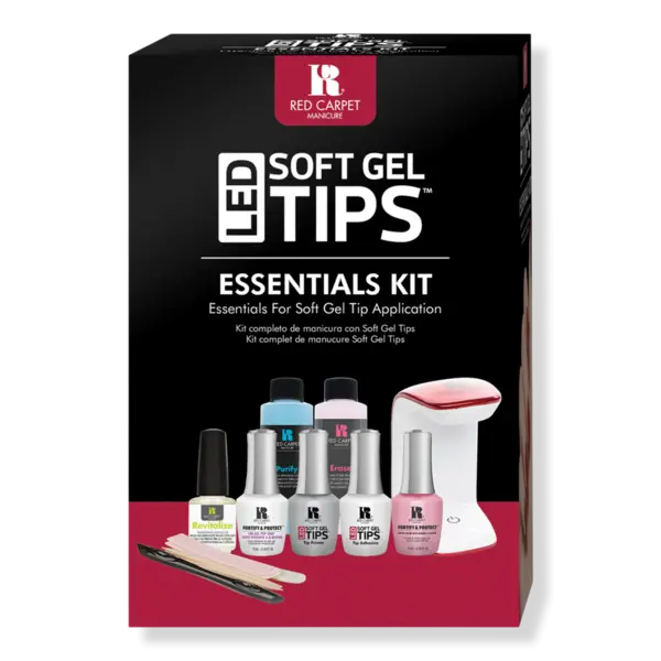 RED CARPET MANICURE Led Soft Gel Nail Tips Essential Kit