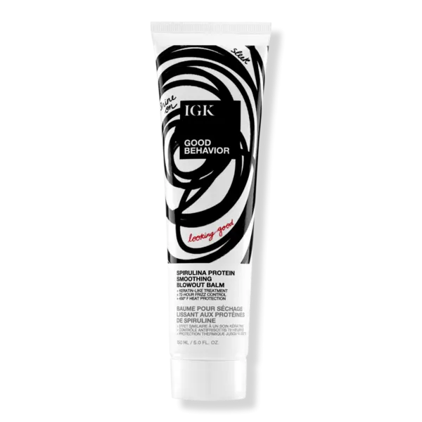 IGK Good Behavior Spirulina Protein Smoothing Blowout Balm - One-color