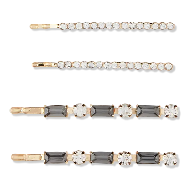 SCUNCI Rhinestone Bobby Pins 4-piece Set