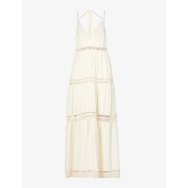 simkhai crochet maxi dress $1400 Simkhai Yellow Elise Crochet Dress by Jonathan Simkhai