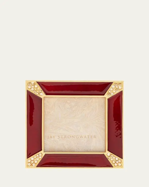 JAY STRONGWATER Crystal Pave Corner Square Frame