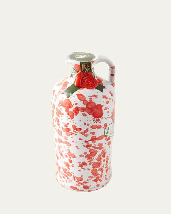 FRANTOIO GALANTINO Extra Virgin Olive Oil In Ceramic Bottle, Red