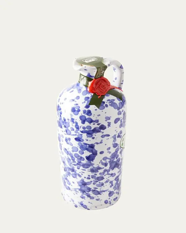 FRANTOIO GALANTINO Extra Virgin Olive Oil In Ceramic Bottle, Cobalt Blue