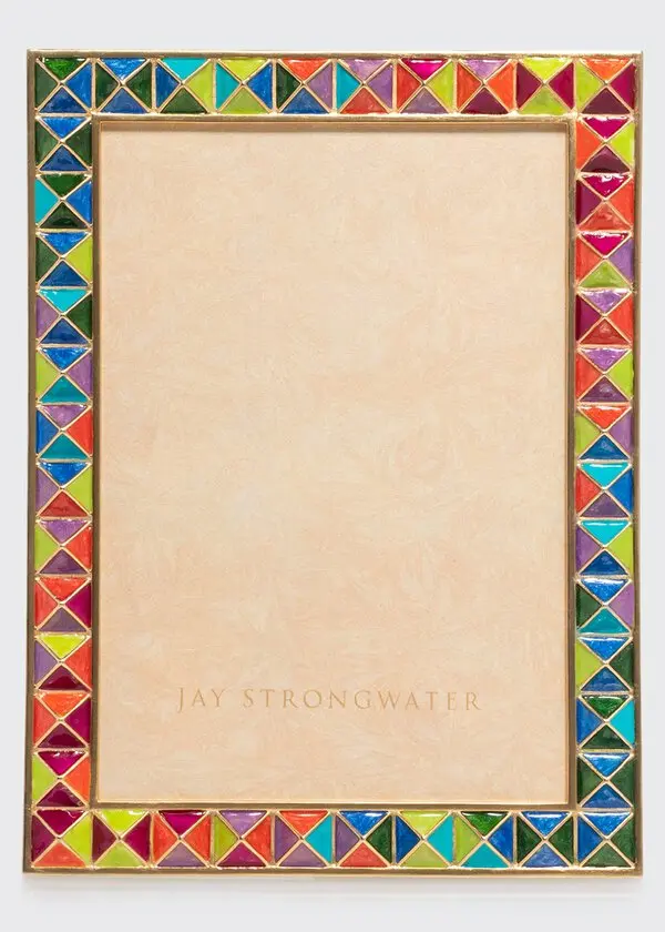 JAY STRONGWATER Rainbow Pyramid Frame, 5" X 7 - Multi | Editorialist
