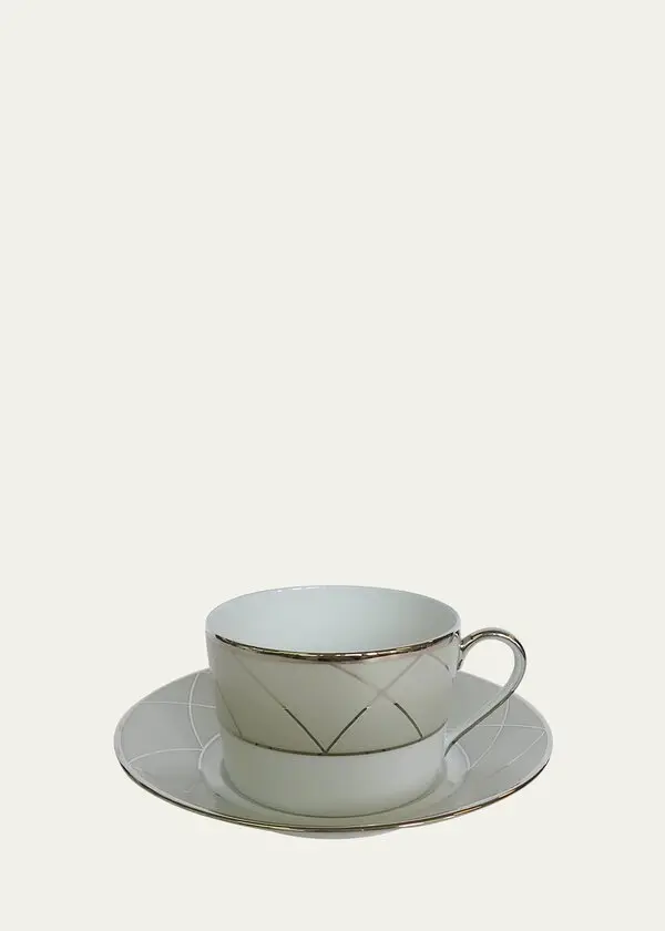 HAVILAND Clair De Luna Arch Teacup Set