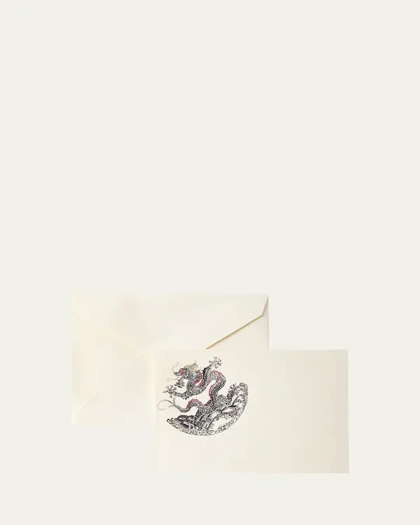 BERNARD MAISNER Hand-engraved Dragon Cards With Envelopes, Set Of 10
