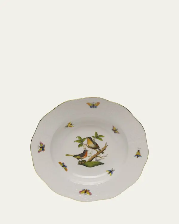 HEREND Rothschild Bird Rim Motif 8 Soup Plate - One-color