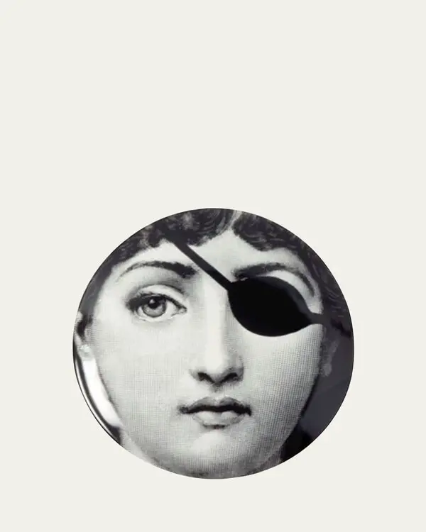 FORNASETTI Wall Plate Tema E Variazioni # 008x - Black/white