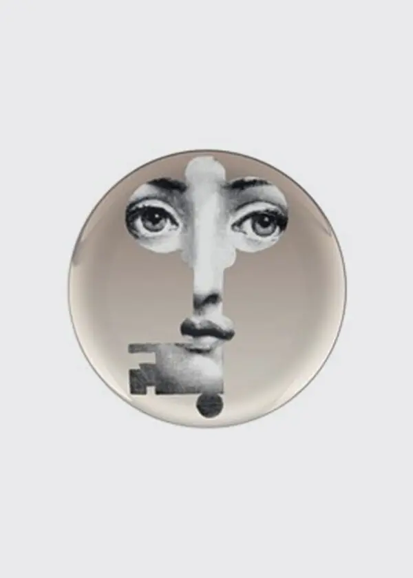 FORNASETTI Tema E Variazioni N. 47 Face Inside Key Platinum Wall Plate