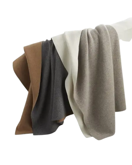 Sofia Cashmere Double-face Cashmere Throw - Ivory