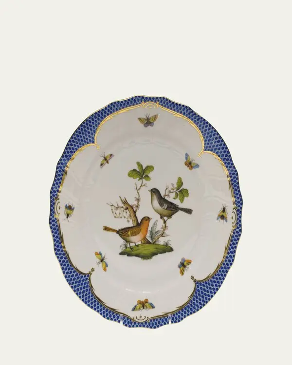HEREND Rothschild Blue Motif 05 Dinner Plate - One-color