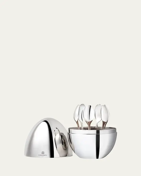 Christofle Mini Mood Silver Espresso Spoons, Set Of 6
