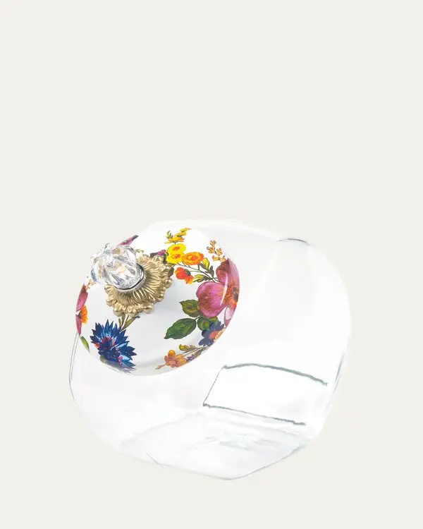 MACKENZIE-CHILDS White Flower Market Cookie Jar - One-color