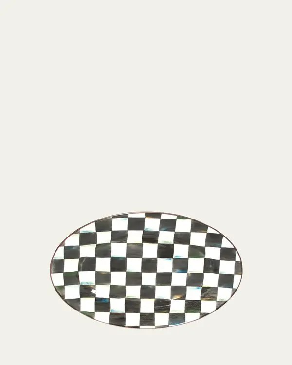 MACKENZIE-CHILDS Large Courtly Check Oval Platter - One-color