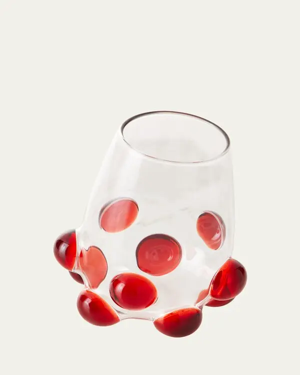 MASSIMO LUNARDON Bubble Wine Glass, Red
