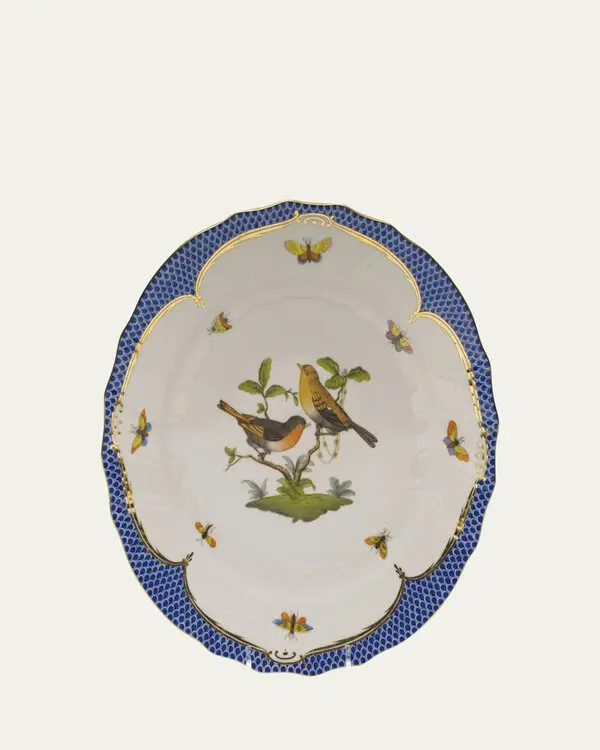 HEREND Rothschild Blue Motif 09 Dinner Plate - One-color