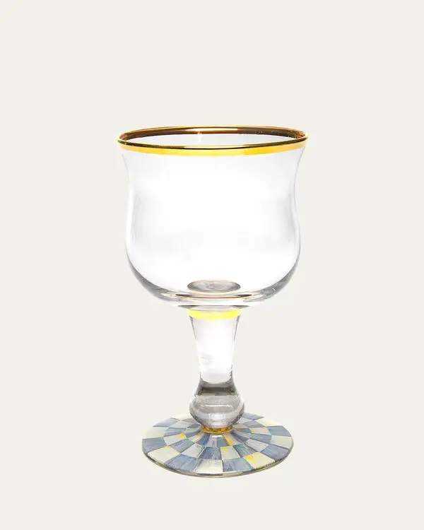 MACKENZIE-CHILDS Sterling Check Wine Glass - One-color
