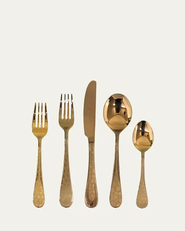 MEPRA Coccodrillo Bronzo 5-piece Flatware Set - One-color