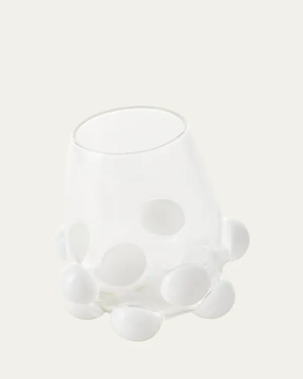 MASSIMO LUNARDON Bubble Wine Glass, White
