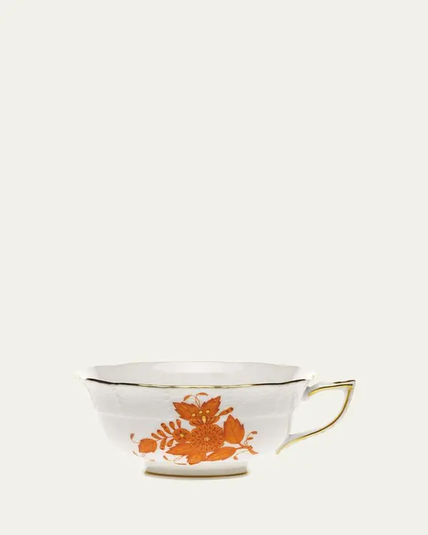 HEREND Chinese Bouquet Teacup - Rust | Editorialist