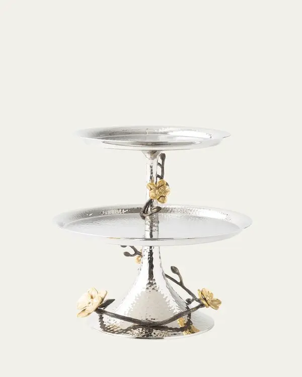 Michael Aram Gold Orchid Two-tier Etagere - One-color