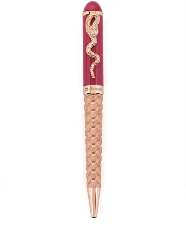 Roberto Cavalli Snake Ballpoint Pen - Gold | Editorialist