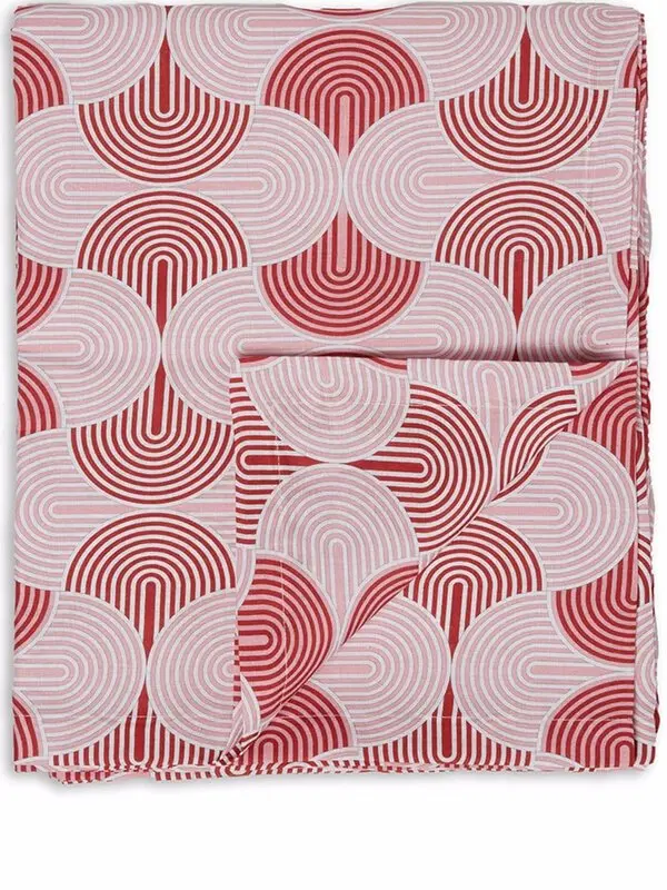 La DoubleJ Large Graphic-print Tablecloth - White