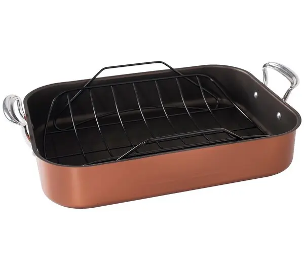 NORDICWARE Copper Metallic Turkey Roaster With Rack