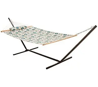 CASTAWAY LIVING 52' Multi-colored Quilted Hammock Combo With Pi Low And Stand