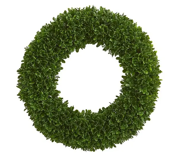 NEARLY NATURAL 19.5' Tea Leaf Wreath By