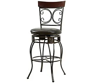 POWELL Home Fashions Double Scroll Design Troug Hton Barstoool
