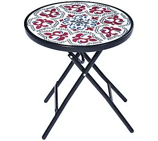 BACKYARD EXPRESSIONS 18'diam Easy Fold Glass To Table