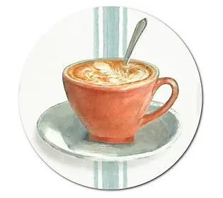 COURTSIDE MARKET Wake Me Up Coffee Iii 12x12 Ci Rcular Wood