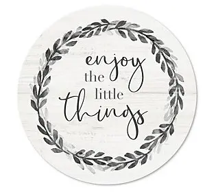 COURTSIDE MARKET Enjoy The Little Things 12x12 Circular Wood