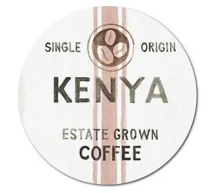 COURTSIDE MARKET Wake Me Up Coffee Sack Iv 12x1 2 Circular Wood
