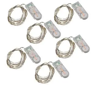 LUMABASE Battery Operated Led Fairy String Ligh Ts Set Of 6