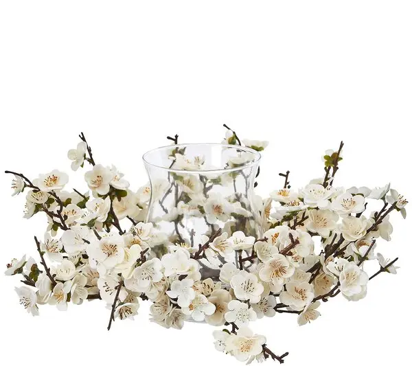 NEARLY NATURAL Plum Blossom Candelabrum By