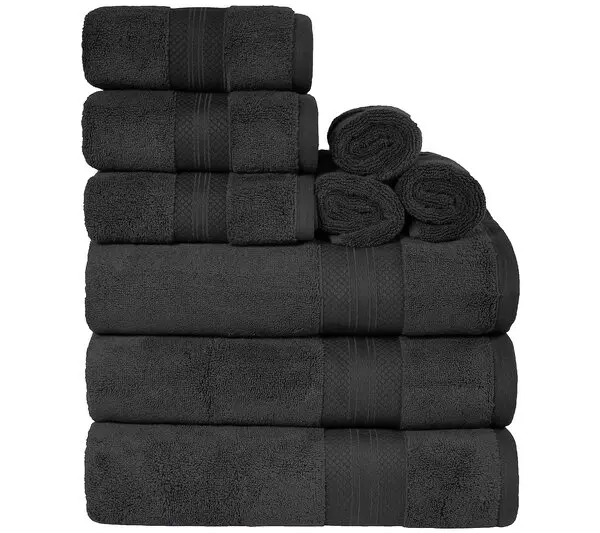 SUPERIOR Turkish Cotton 9-piece Solid Absorben Wel Set