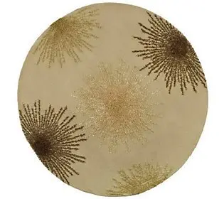SAFAVIEH Soho 8' Round Abstract Handtufted Wool/viscoseb Lend Rug