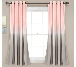 LUSH DECOR Umbre Fiesta 52x63 Set Of 2 Room Darkening Window Panels