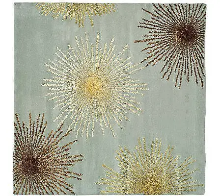 SAFAVIEH Soho 6' Square Abstract Handtufted Wool/viscose Blend Rug