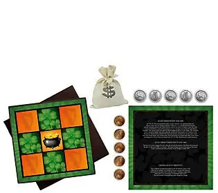 QVC American Coin Treasures Irish Tic Tac Toe Coin X Set
