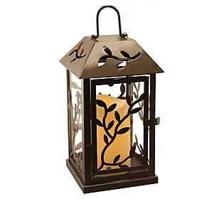 LUMABASE Vine Metal Lantern With Removable Flam Eless Candle
