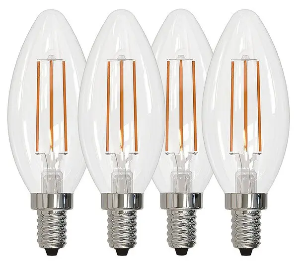 BULBRITE 4w Warm White B11 Led Chandelier Light Bulbs, 4pk