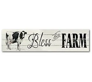 COURTSIDE MARKET Bless This Farm 6' X 24' Woode N Panel