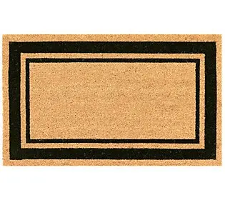 LIORA MANNE Natura Double Border Outdoor Mat Bl Ack 18' X 30