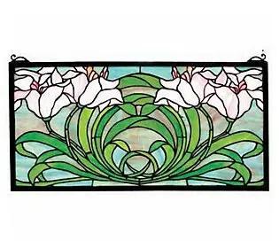 MEYDA Tiffany Style Calla Lily Window Panel